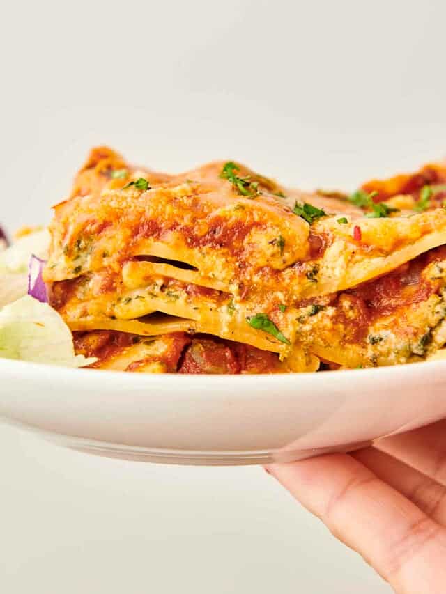 Vegetarian Lasagna - Packed with Roasted Veggies - Easy and Delicious!