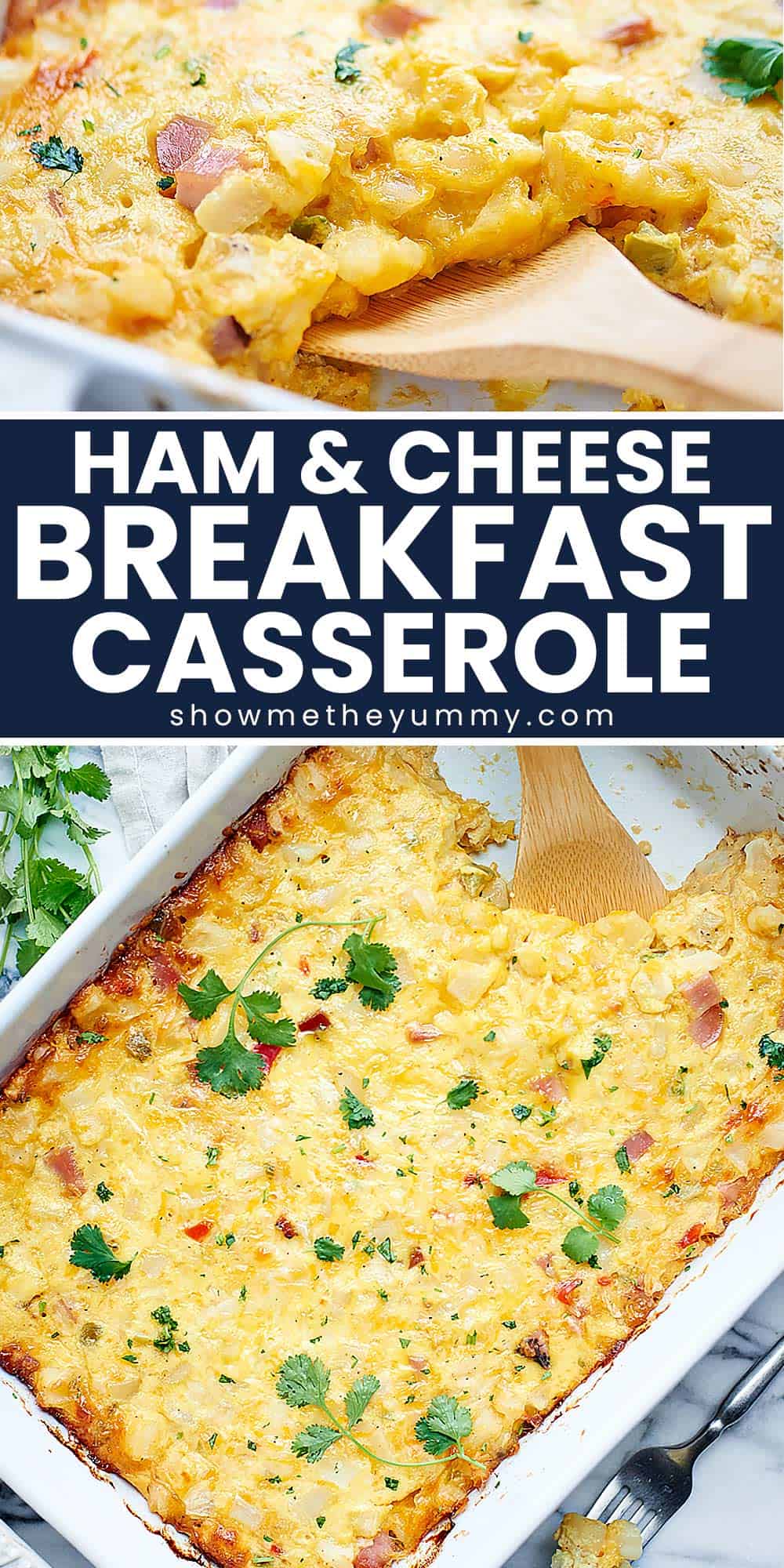 Ham and Cheese Breakfast Casserole Recipe - with Potatoes O'Brien!