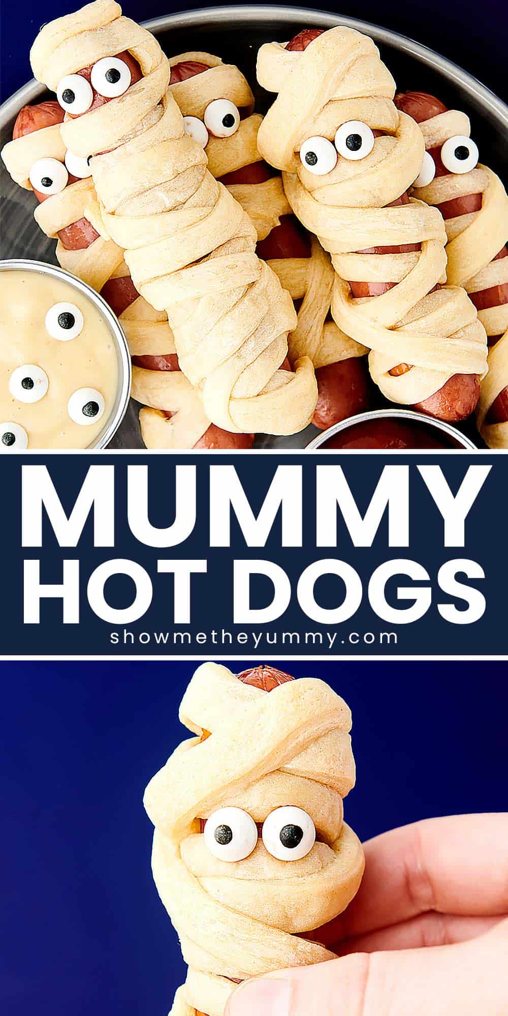 Mummy Hot Dogs - 2 Ingredient Halloween Appetizer!