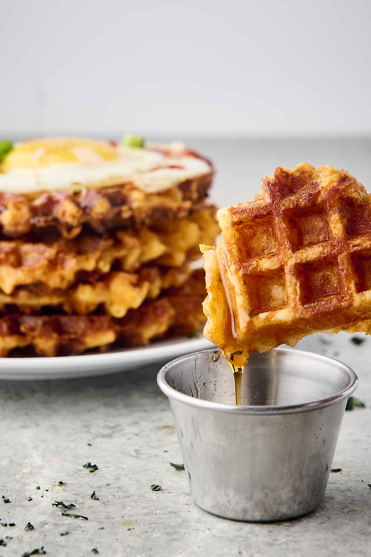 Mac and Cheese Waffles - with Leftover Macaroni and Cheese