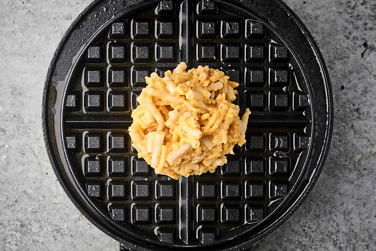 Mac and Cheese Waffles - with Leftover Macaroni and Cheese